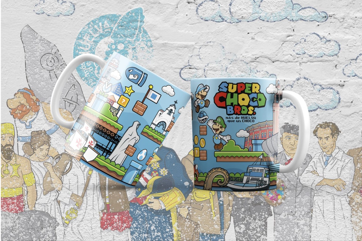 Taza Super Choco Bros - Mas de Huelva que un choco